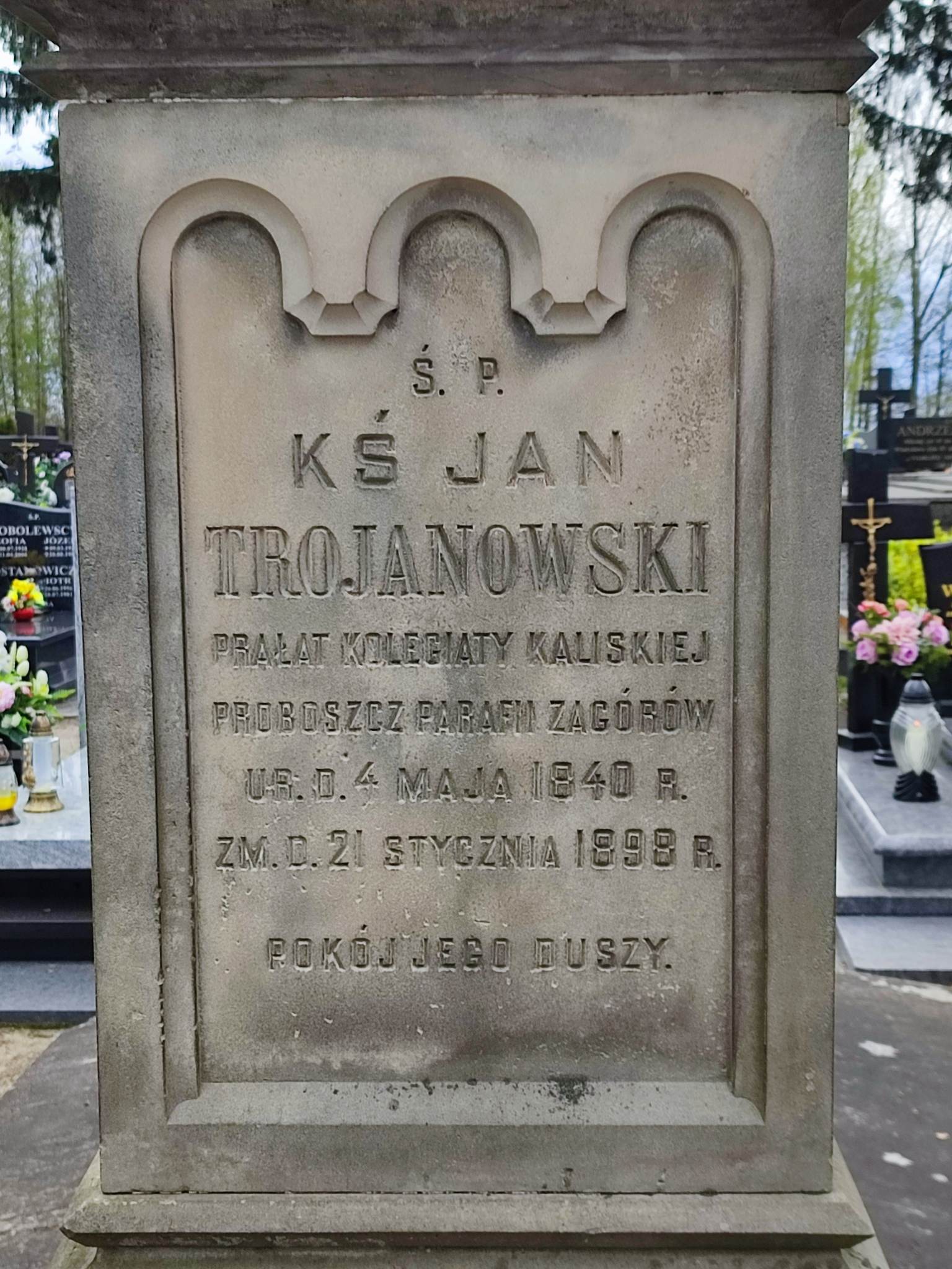 Ks. Jan Nepomucen Trojanowski – ZAGÓRÓW-MIEJSCE Z HISTORIĄ